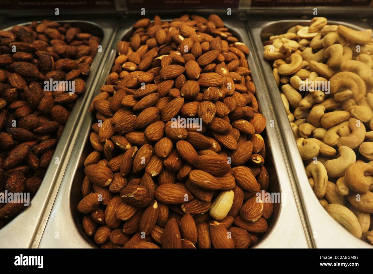 Kuwait City / Kuwait - 10/10/2019: Selection of nuts and seeds on ...