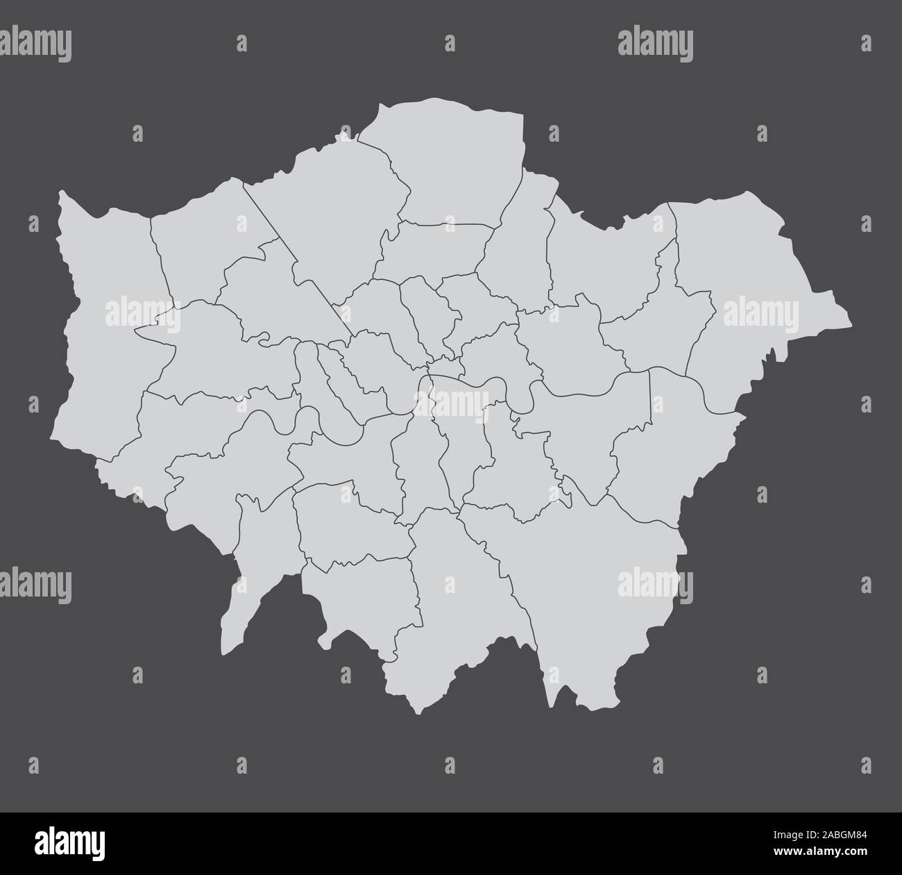 Greater london map hi-res stock photography and images - Alamy