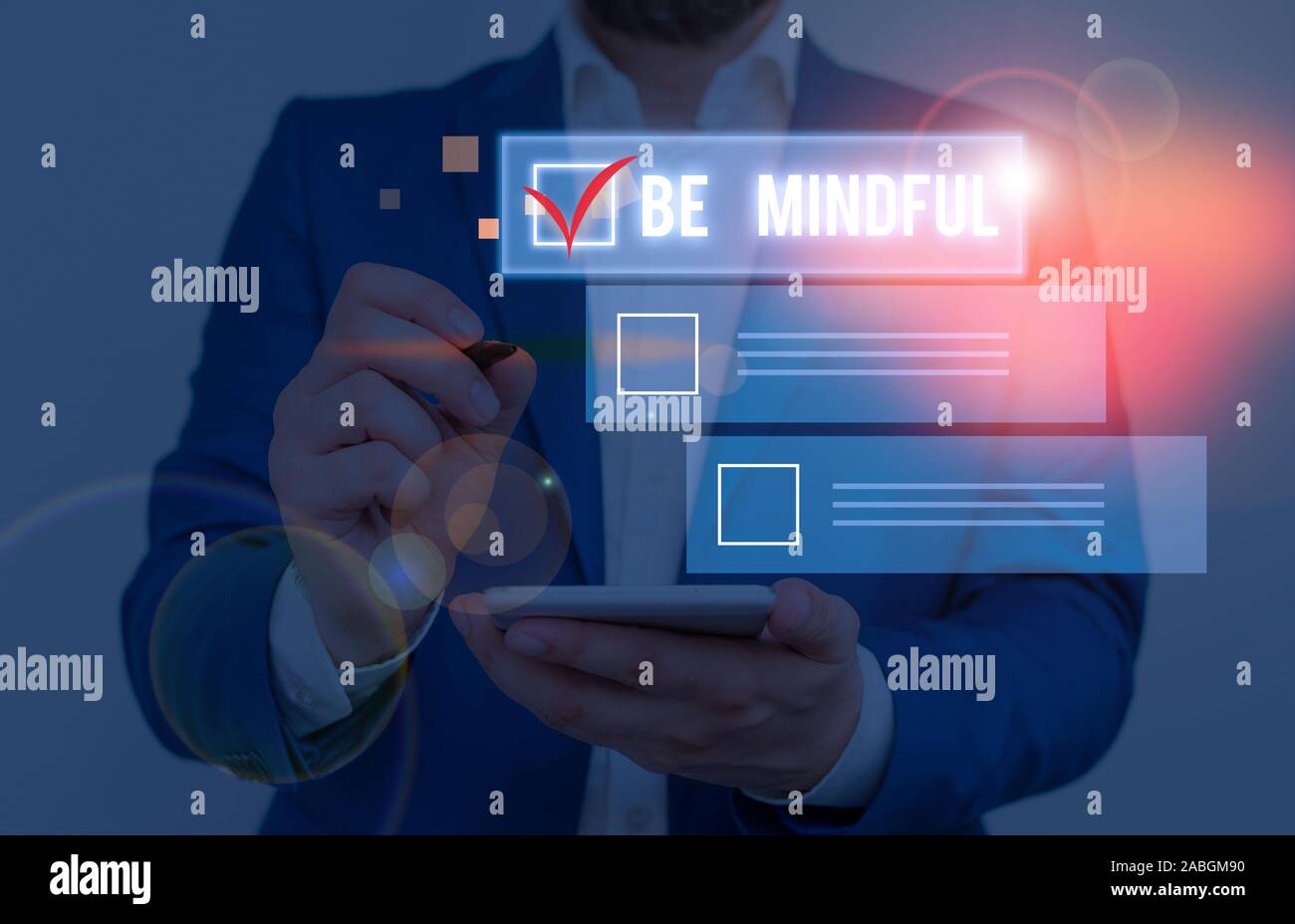 Handwriting text writing Be Mindful. Conceptual photo paying close ...