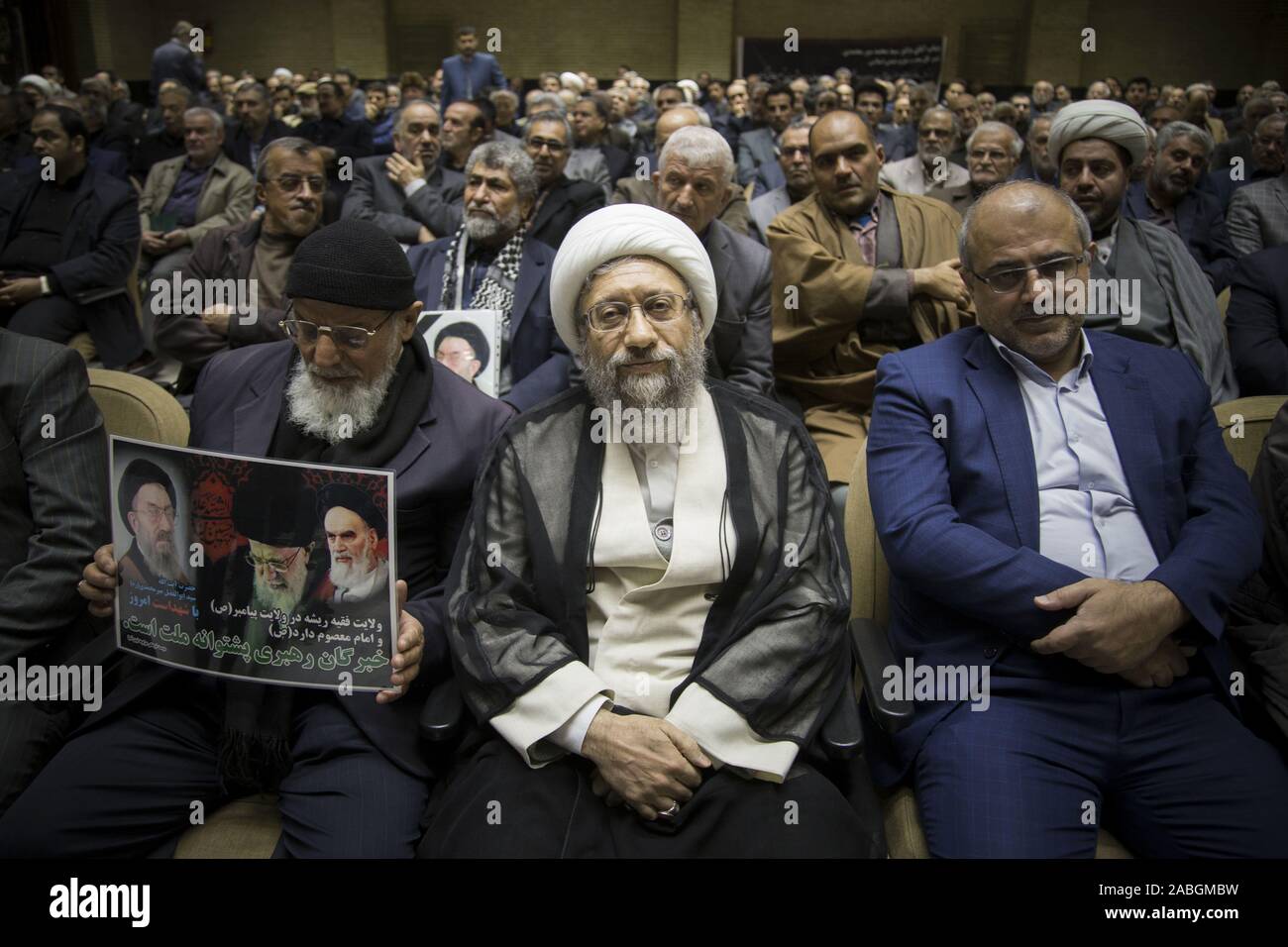 Tehran, IRAN. 27th Nov, 2019. Iranian cleric SADEQ LARIJANI, former ...