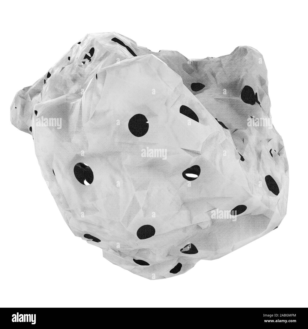 abstract noisy circular shape on white background with strange physical ...