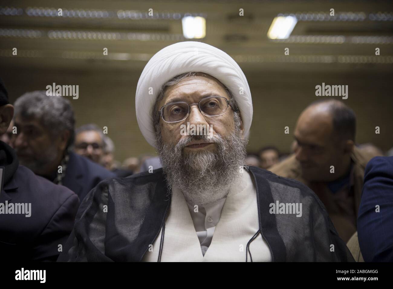 Tehran, IRAN. 27th Nov, 2019. Iranian cleric SADEQ LARIJANI, former ...
