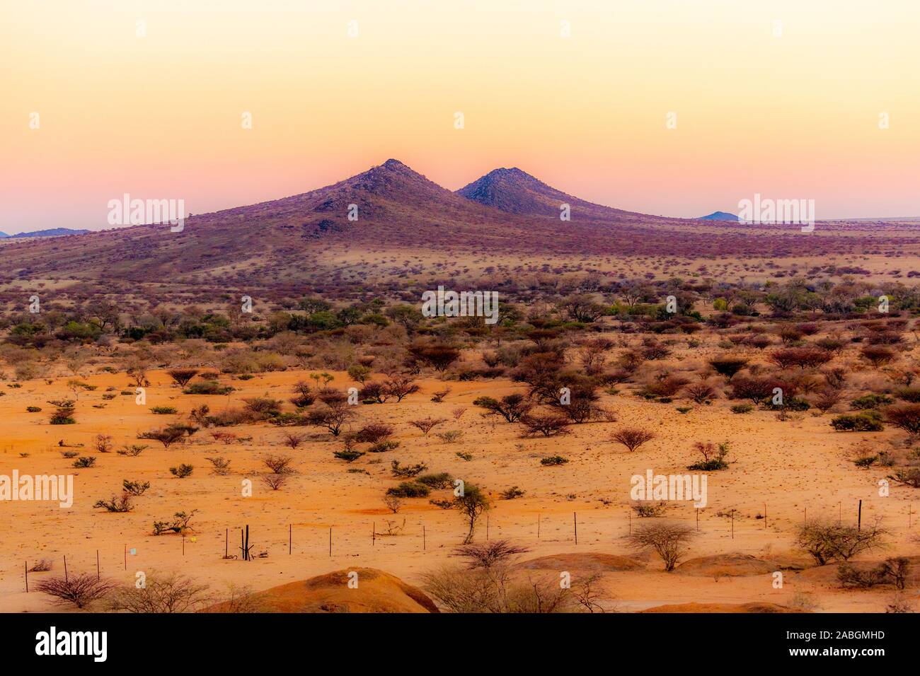 Sunset in Namibia, Africa Stock Photo - Alamy