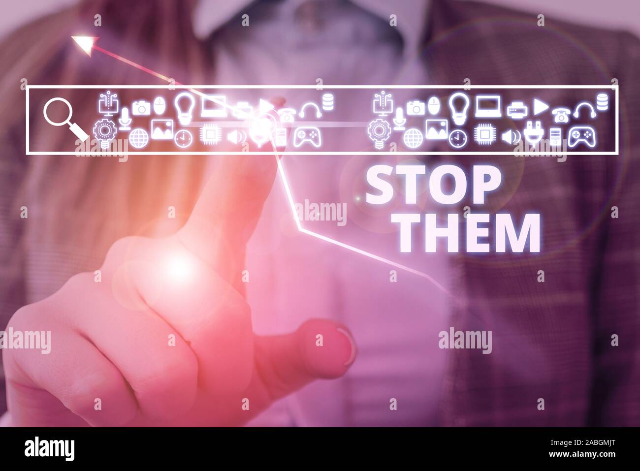 Handwriting text writing Stop Them. Conceptual photo used for telling ...