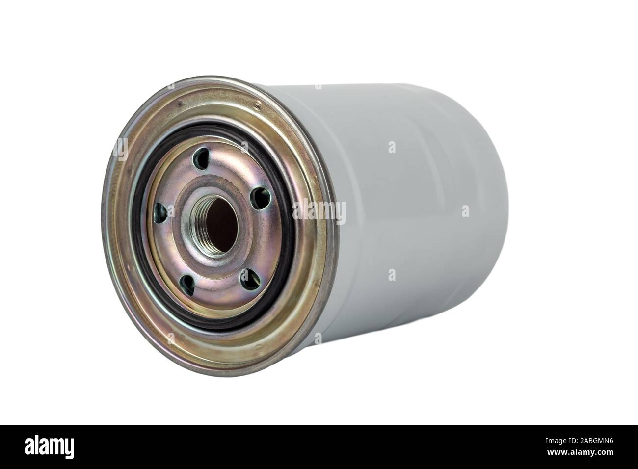Car motor fuel filter closeup isolated on white background Stock Photo ...