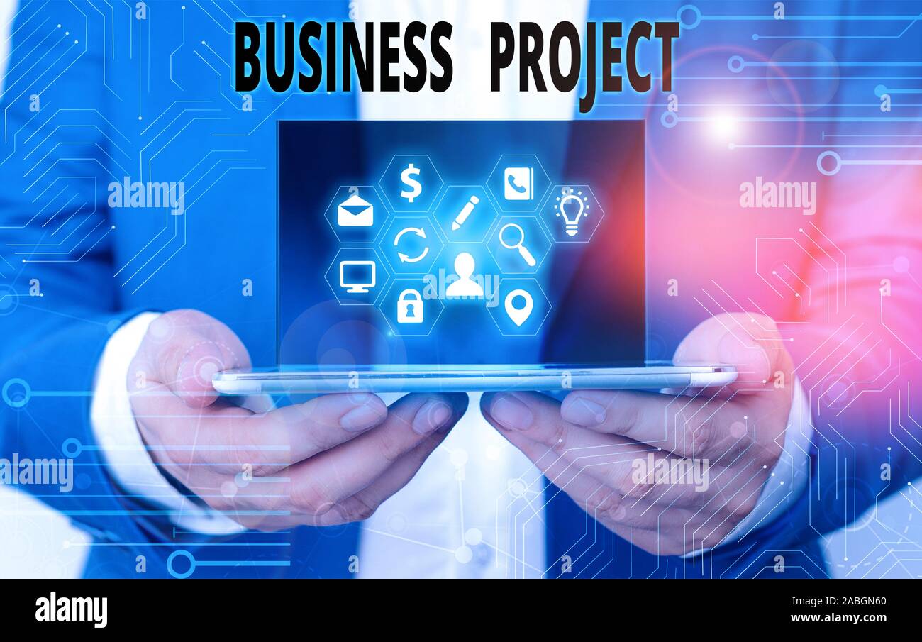 Word writing text Business Project. Business photo showcasing Planned ...