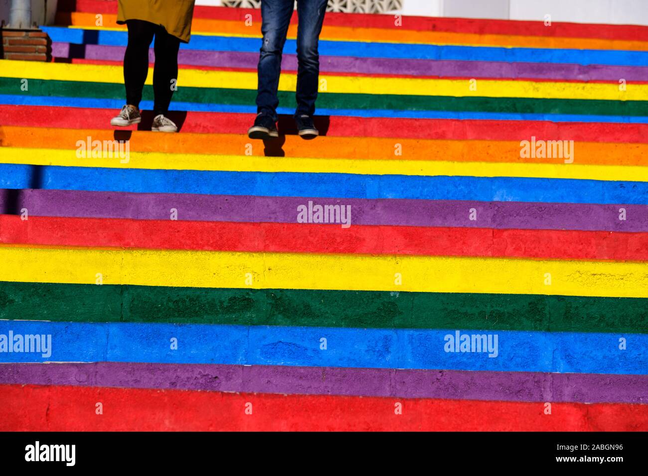 Rainbow steps hi-res stock photography and images - Alamy