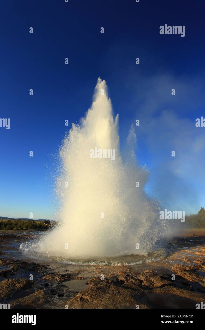Strokkur Geysir Eruption, Iceland Stock Photo - Alamy