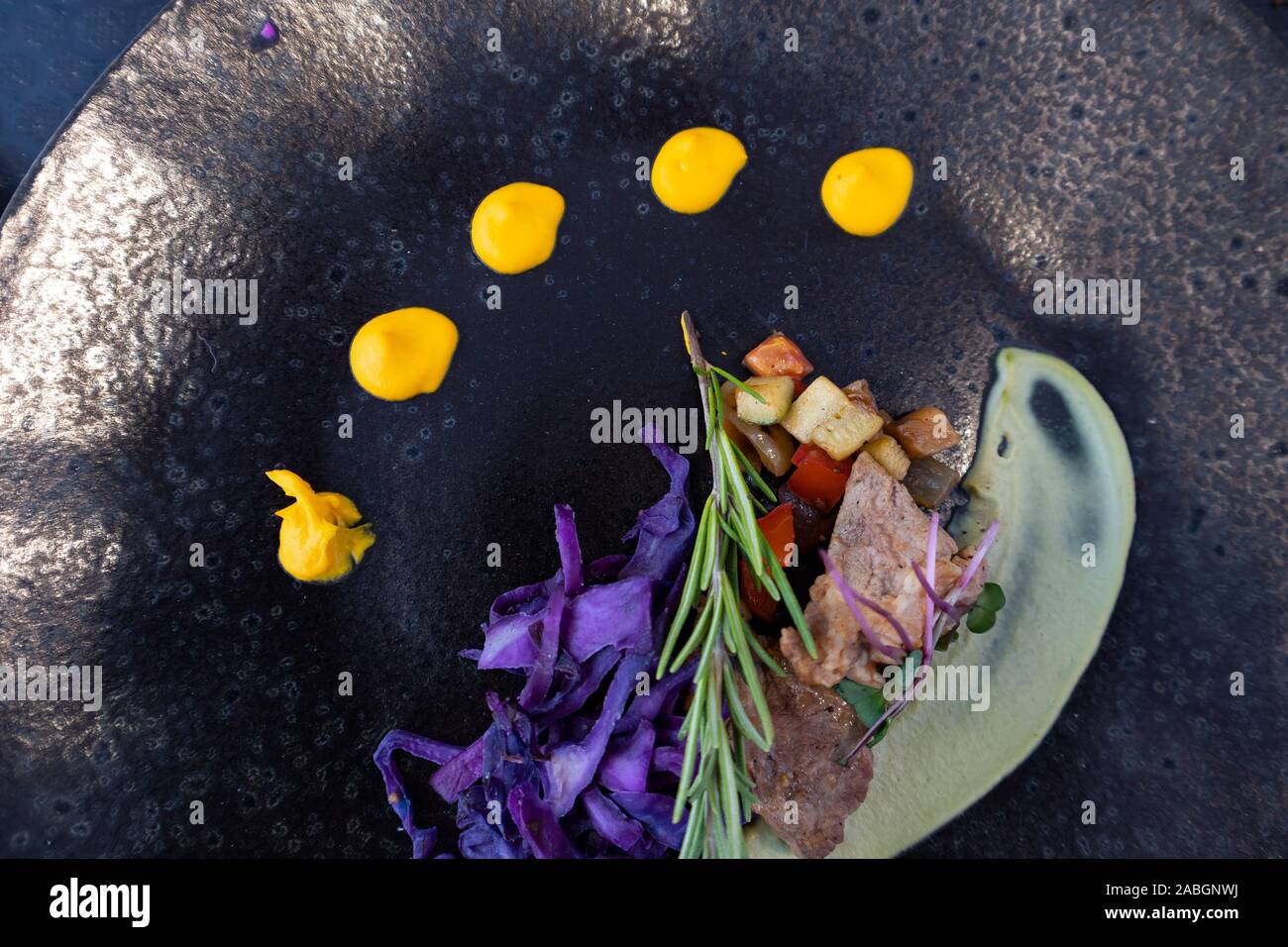 Culinary Art, Sophisticated Dinner Table Set. Art Restaurant cafe menu ...