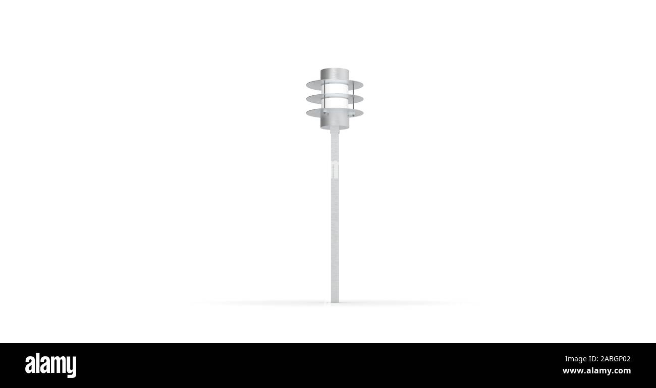 Outdoor Street Lamp on White 3D Rendering Stock Photo - Alamy