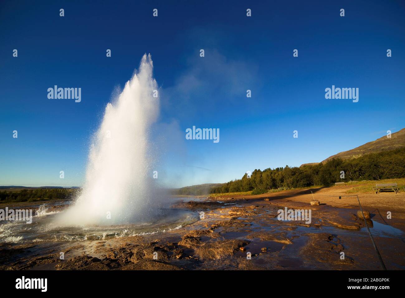 Strokkur Geysir Eruption, Iceland Stock Photo - Alamy
