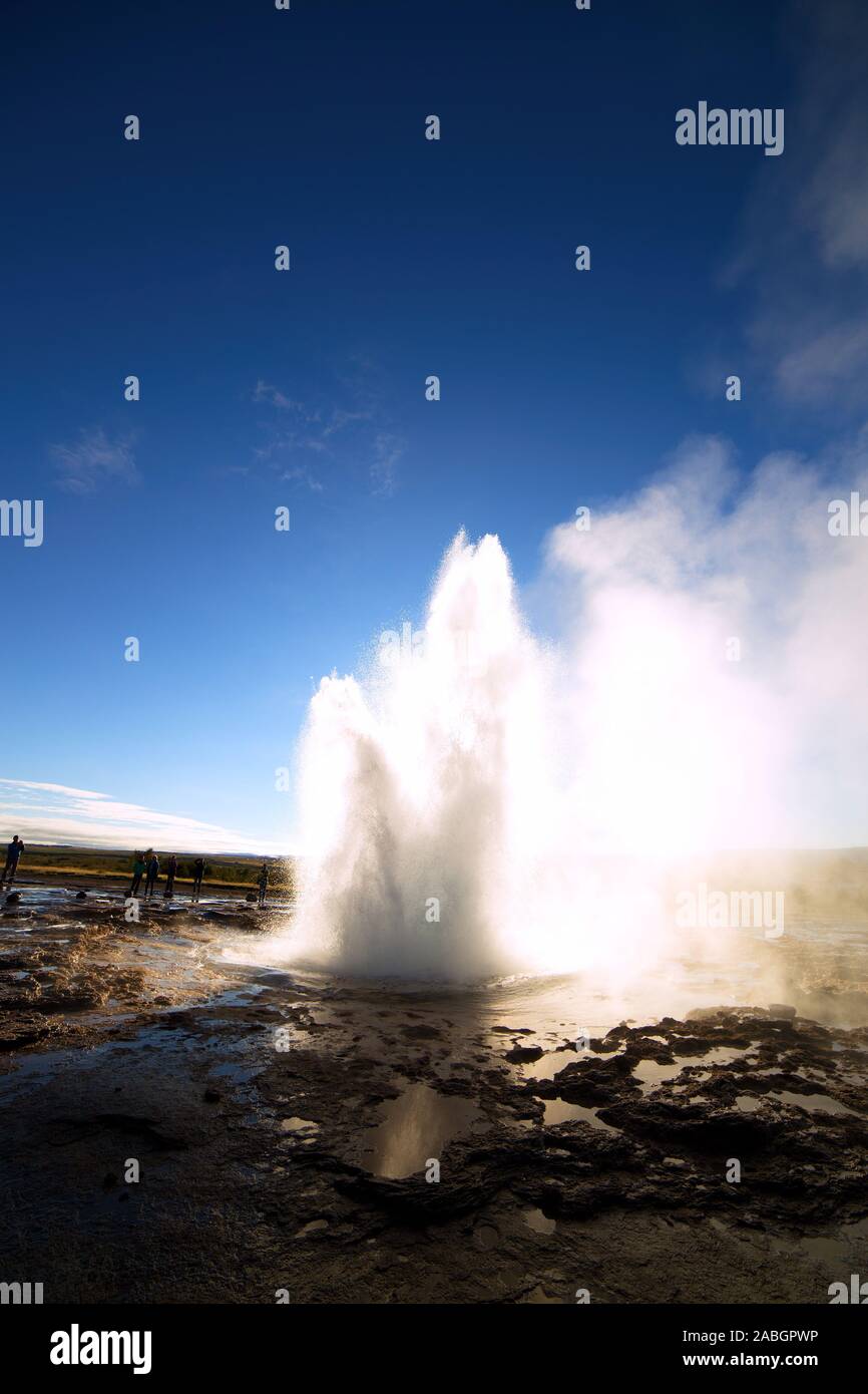 Strokkur Geysir Eruption, Iceland Stock Photo - Alamy