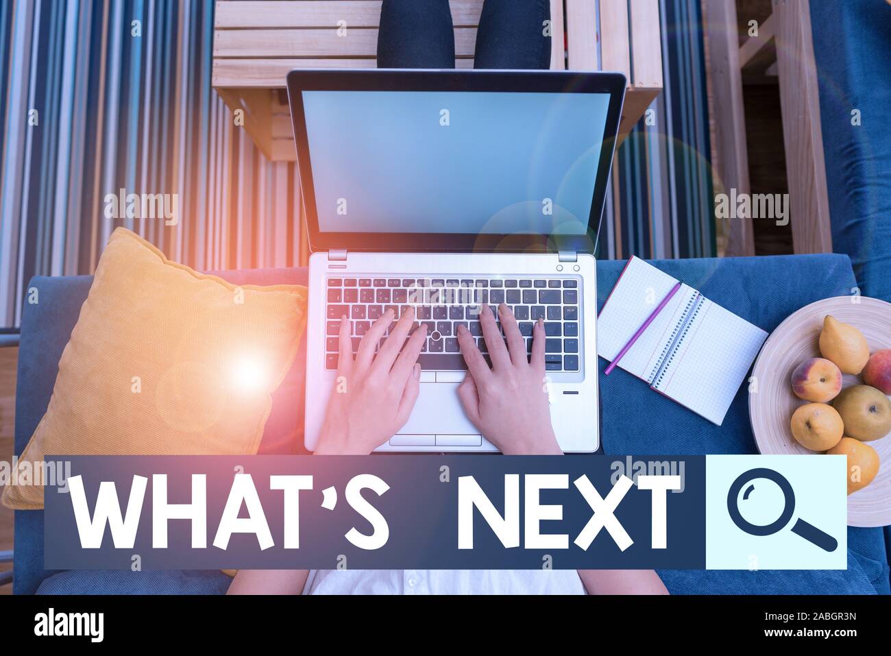 Text sign showing What S Is Next. Business photo showcasing talking ...