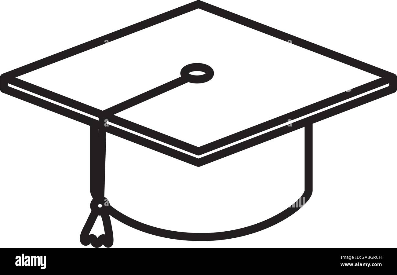 graduation hat school education learning online vector illustration ...