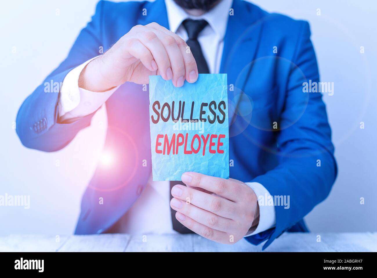 Conceptual hand writing showing Soulless Employee. Concept meaning lack ...