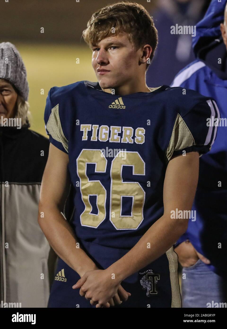 Varsity football action with Kellogg vs Timberlake High School in ...