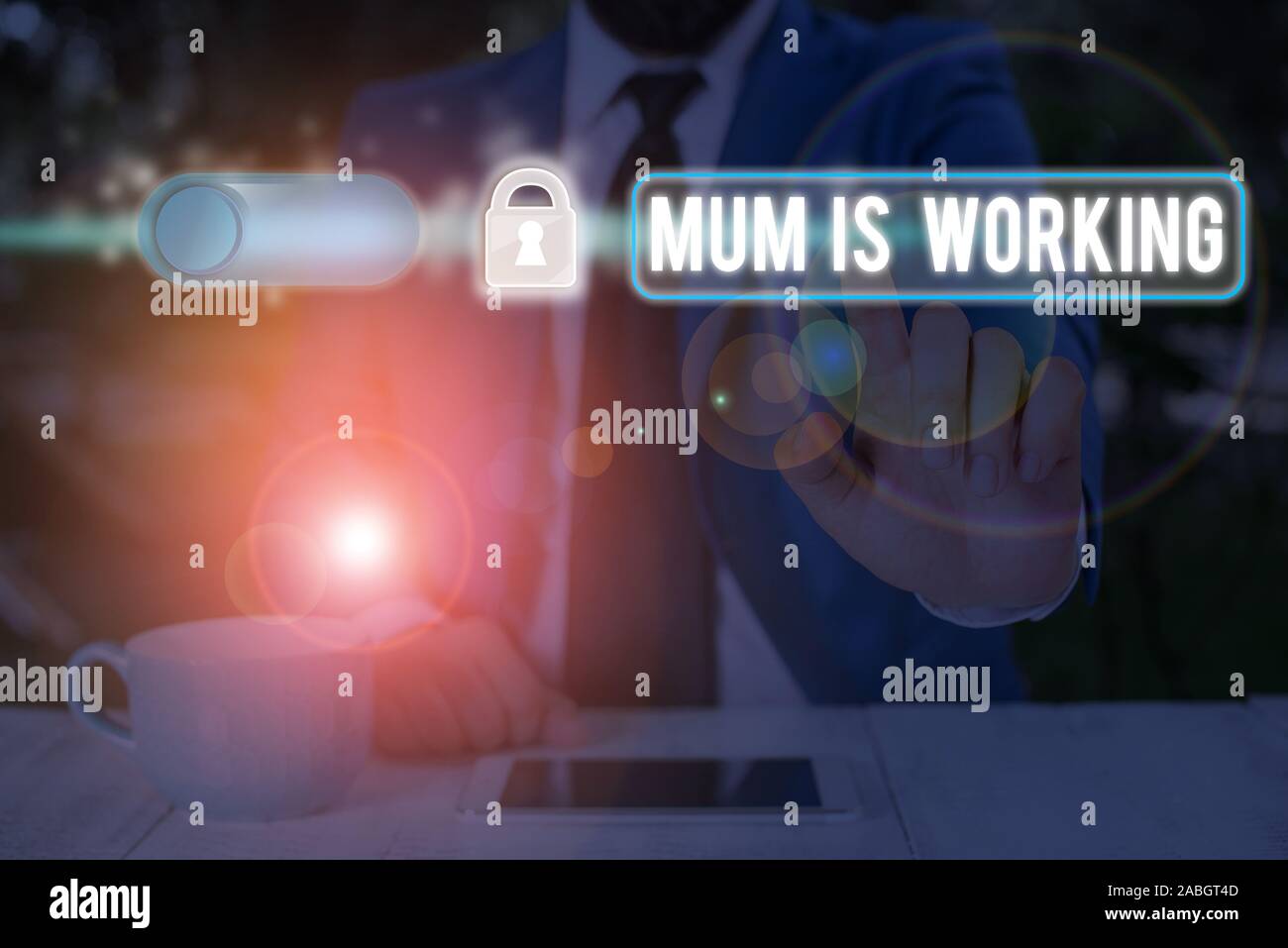 Text sign showing Mum Is Working. Business photo text Financial ...