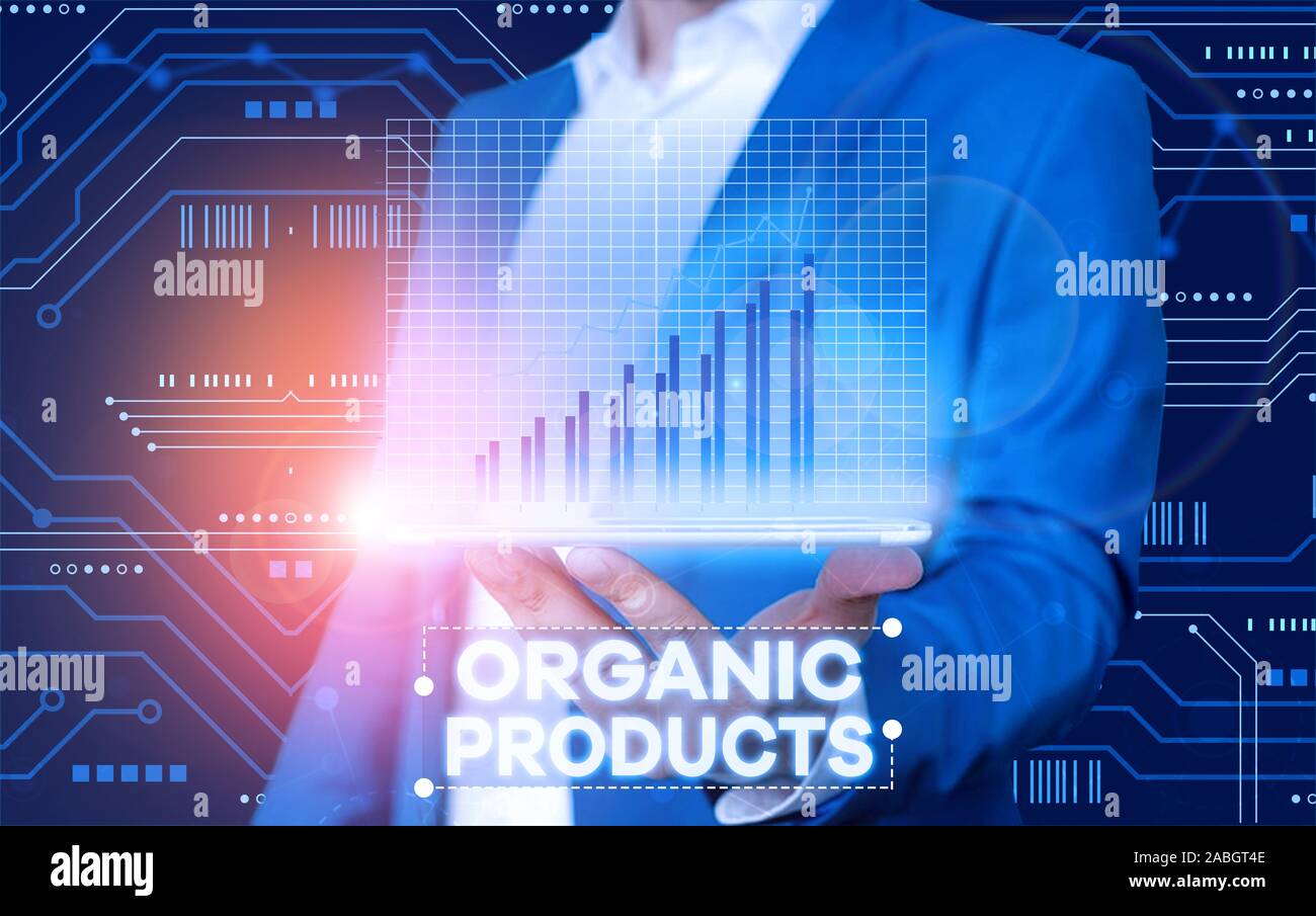 Conceptual hand writing showing Organic Products. Concept meaning made ...