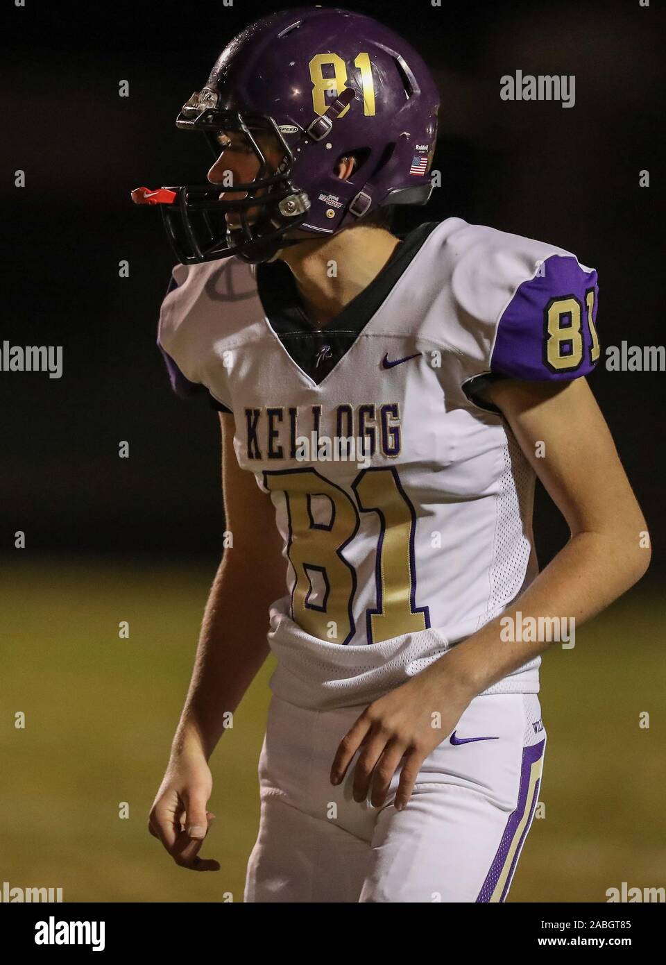 Varsity football action with Kellogg vs Timberlake High School in ...