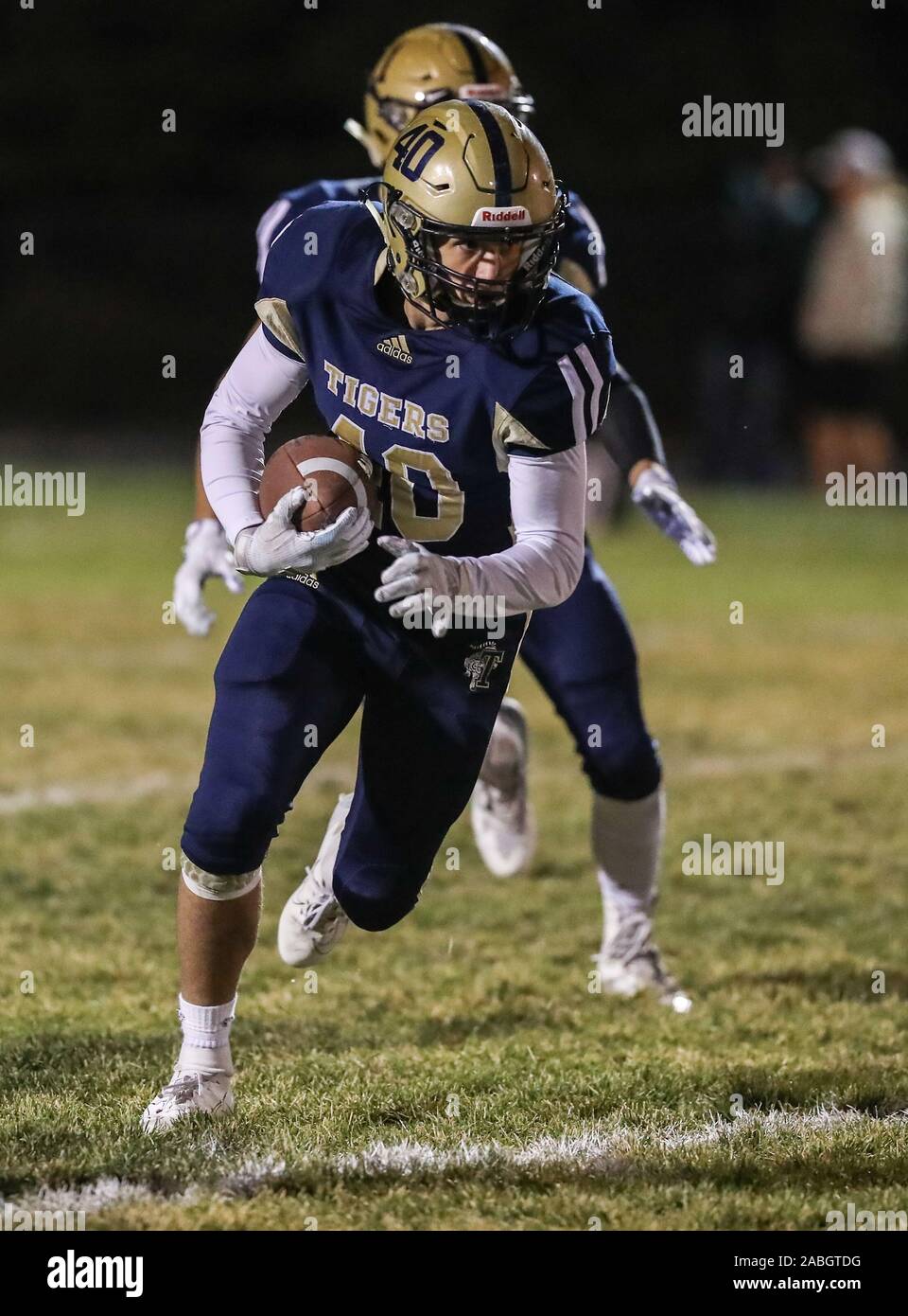 Varsity football action with Kellogg vs Timberlake High School in ...