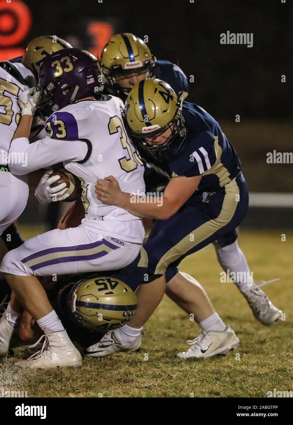 Varsity football action with Kellogg vs Timberlake High School in ...