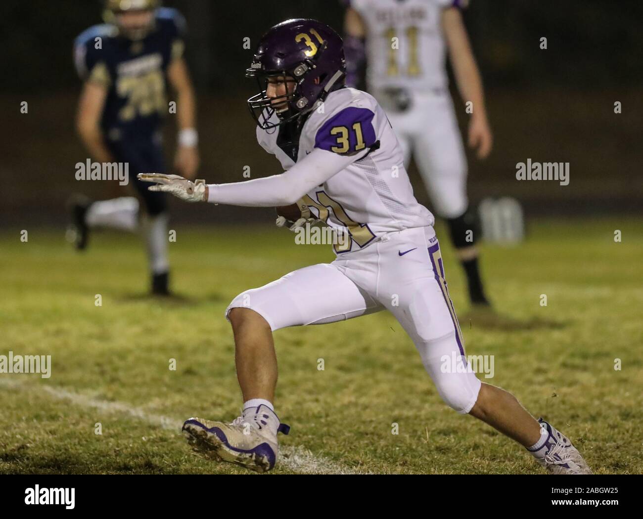 Varsity football action with Kellogg vs Timberlake High School in ...