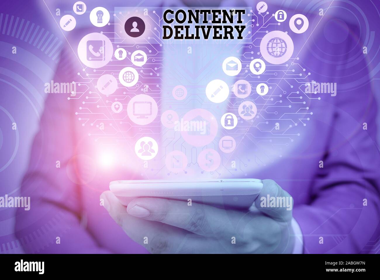 Writing note showing Content Delivery. Business concept for geographically distributed network ...