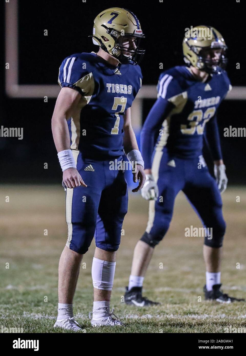 Varsity football action with Kellogg vs Timberlake High School in ...