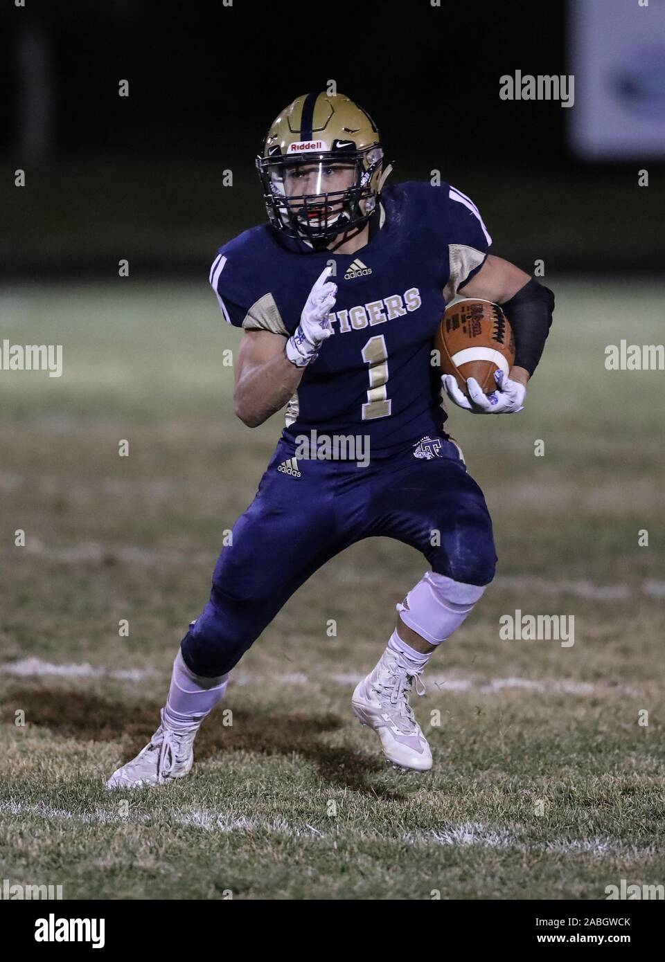 Varsity football action with Kellogg vs Timberlake High School in ...