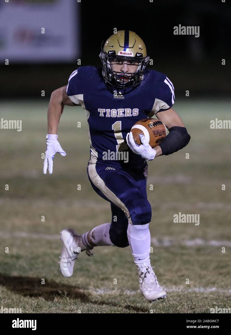 Varsity football action with Kellogg vs Timberlake High School in ...