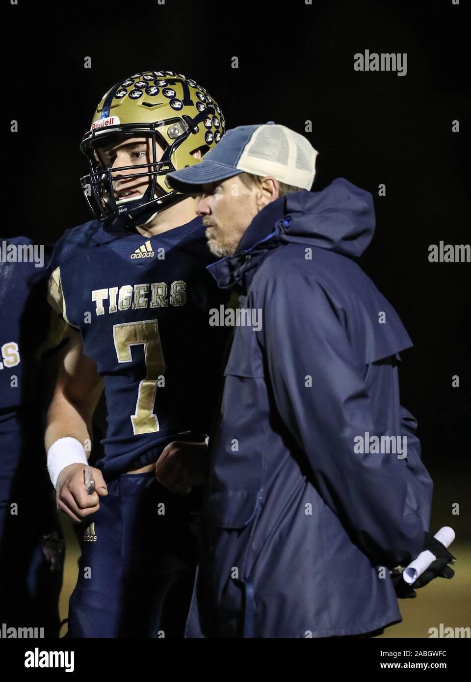Varsity football action with Kellogg vs Timberlake High School in ...