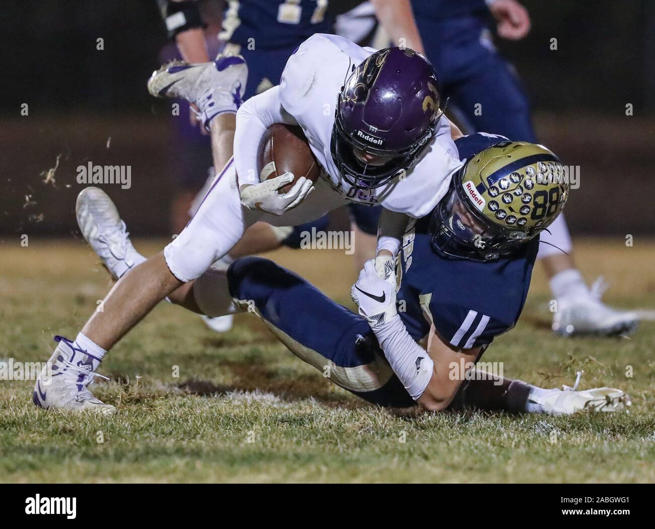 Varsity football action with Kellogg vs Timberlake High School in ...