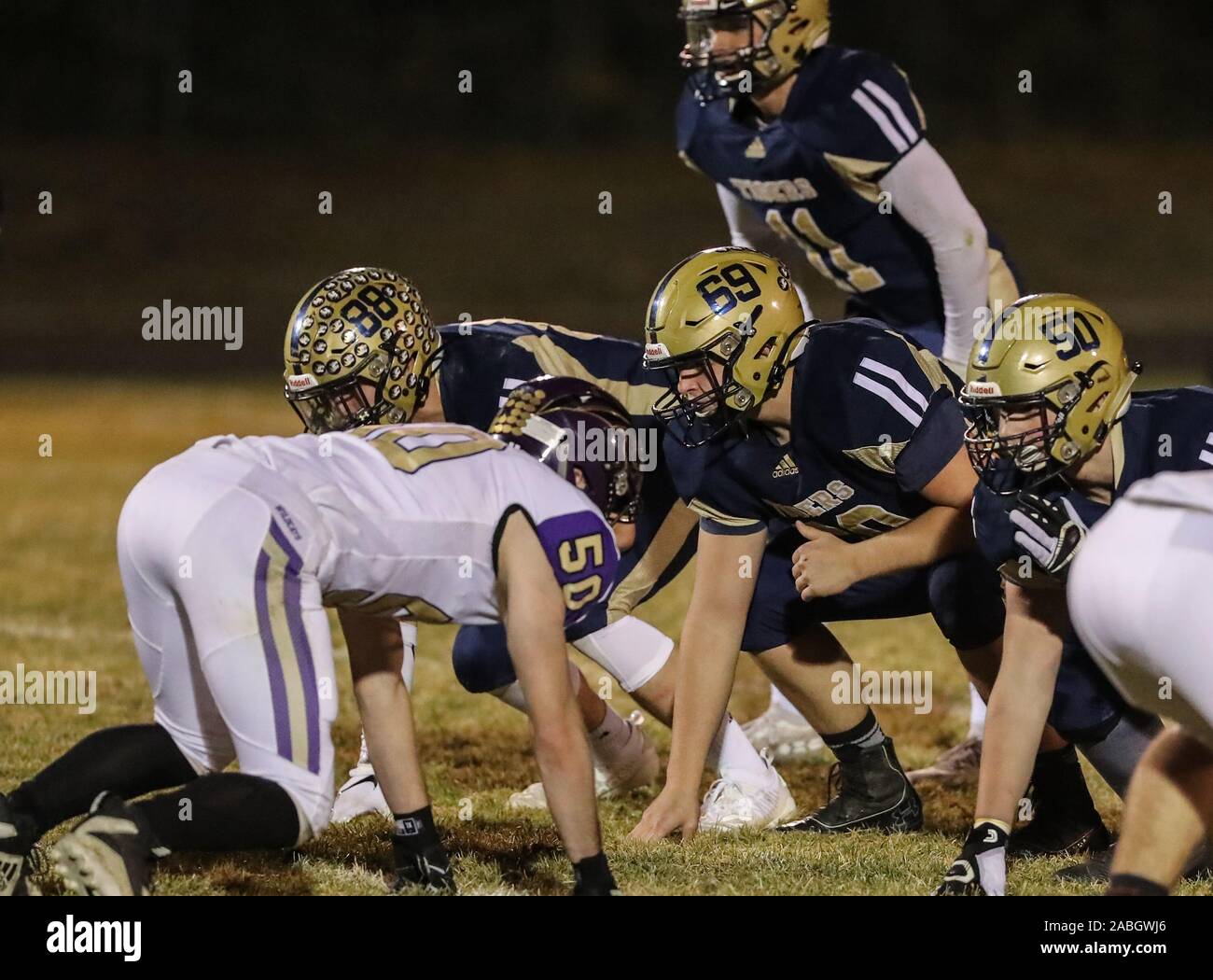 Varsity football action with Kellogg vs Timberlake High School in ...