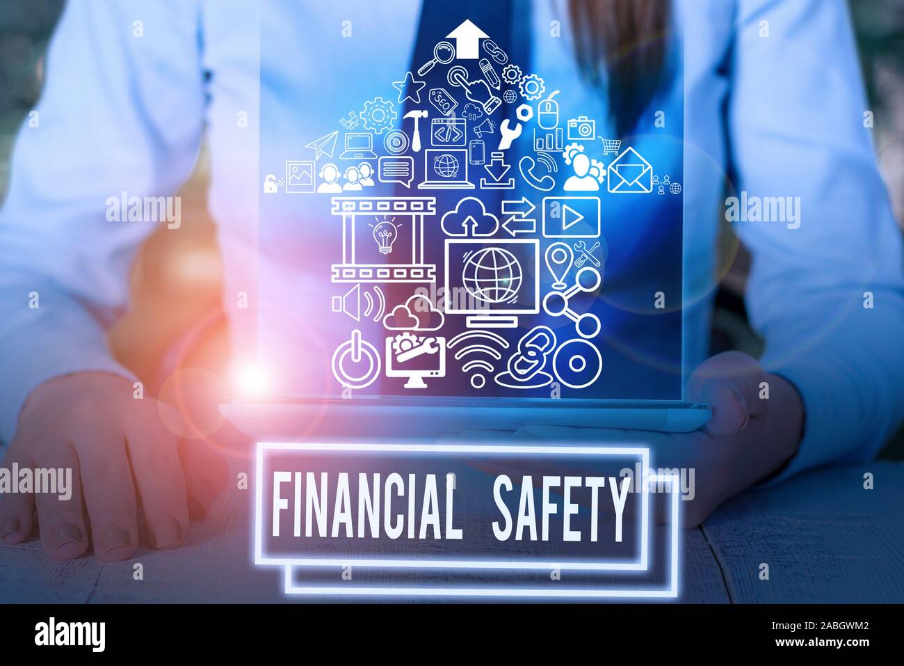 Writing note showing Financial Safety. Business concept for enough ...