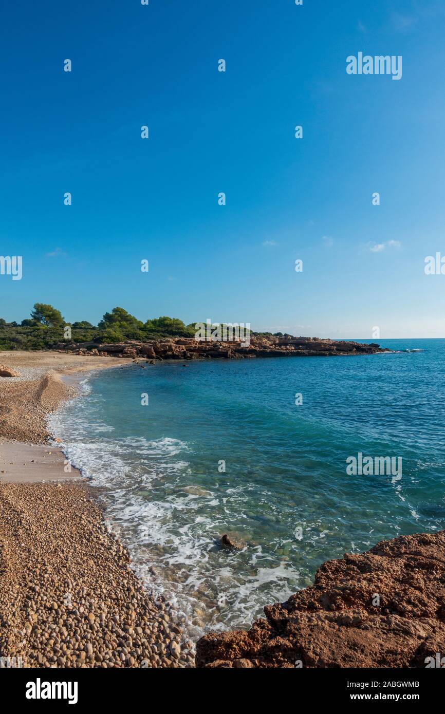 The sea in the Sierra de Irta in Alcocebre, Spain Stock Photo - Alamy