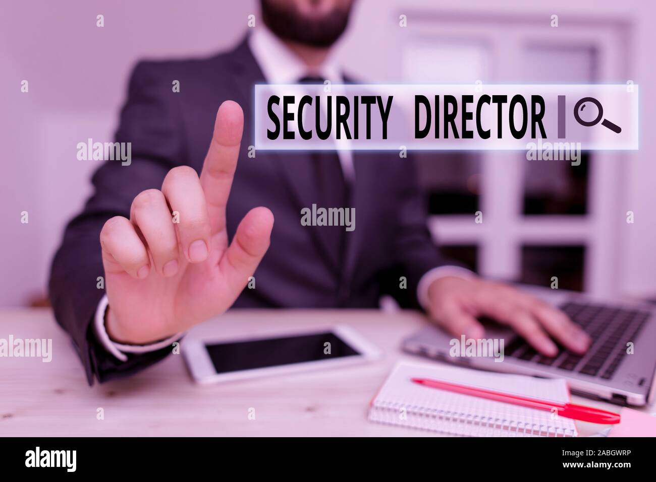 Word writing text Security Director. Business photo showcasing head of ...