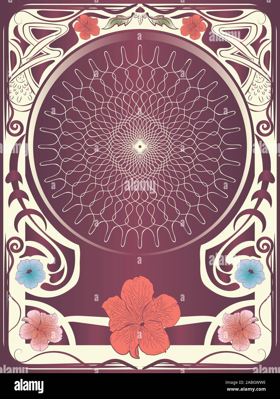 Decorative ornamental floral frame in modern style Stock Vector Image ...