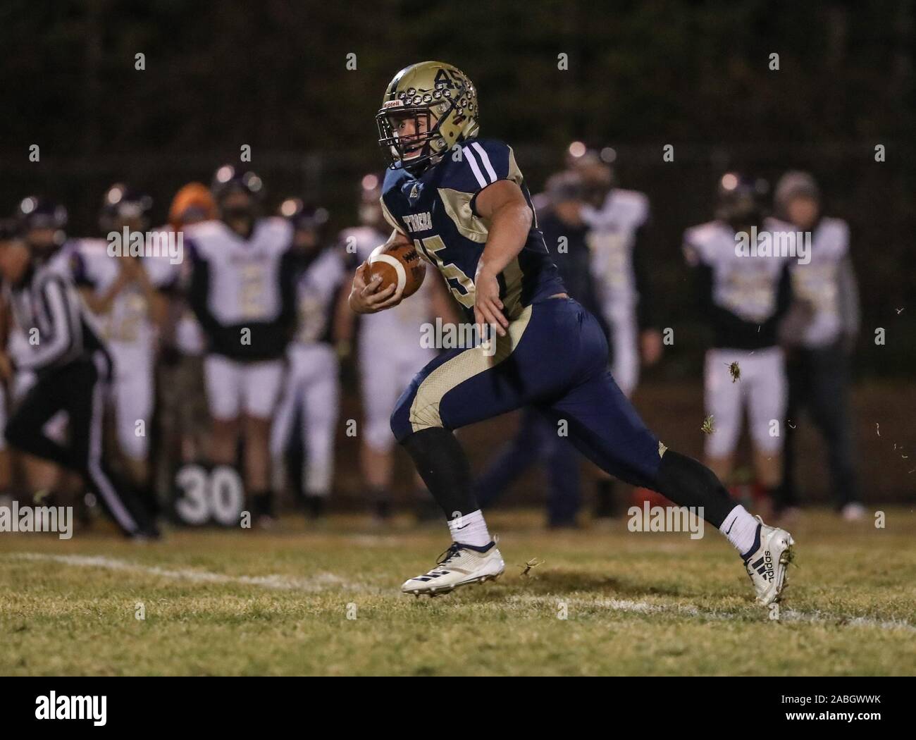 Varsity football action with Kellogg vs Timberlake High School in ...