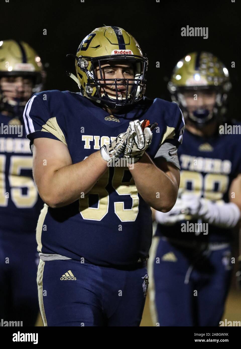 Varsity football action with Kellogg vs Timberlake High School in ...