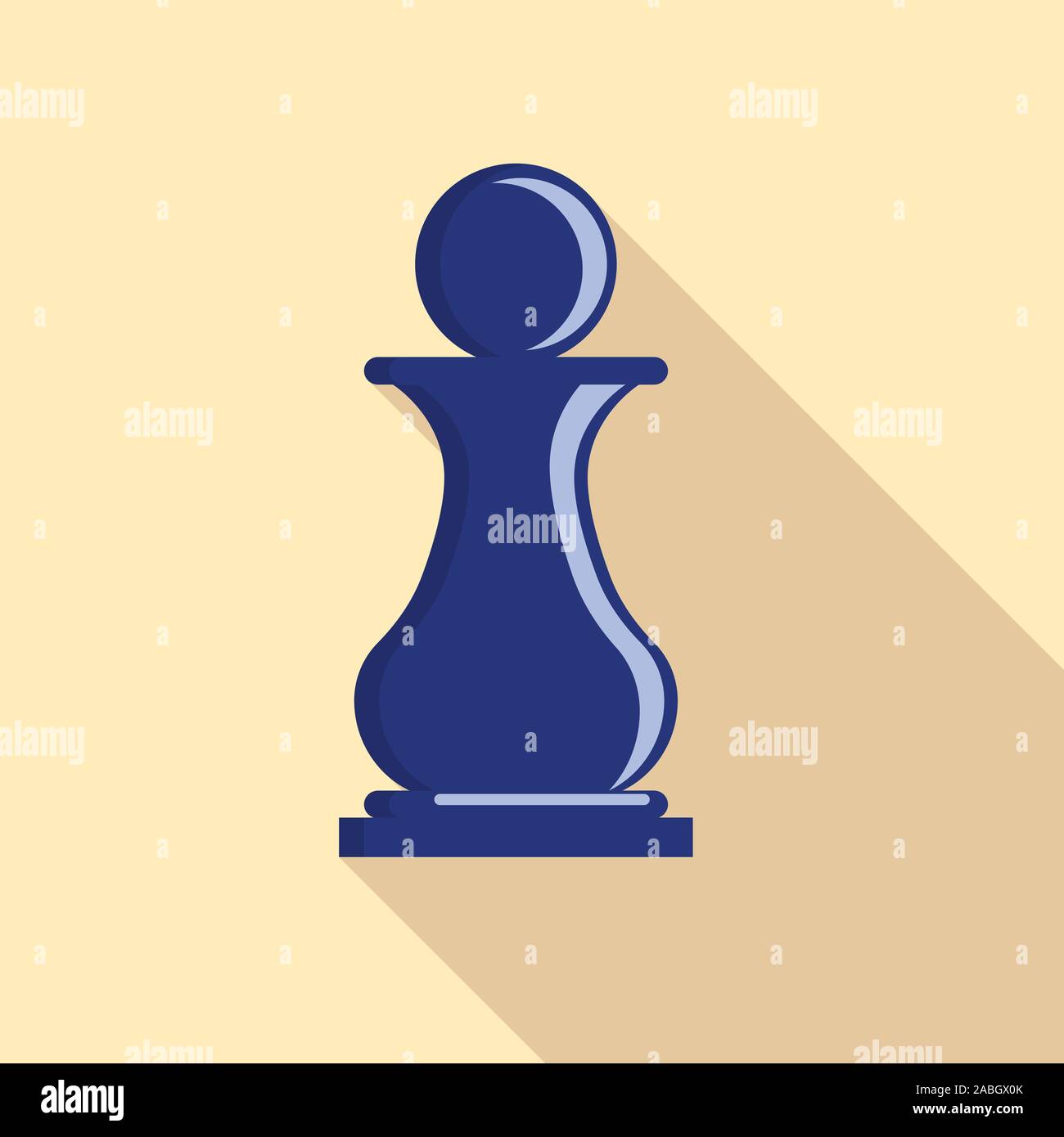 Black pawn icon, flat style Stock Vector Image & Art - Alamy