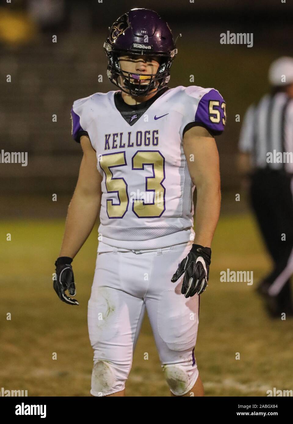 Varsity football action with Kellogg vs Timberlake High School in ...
