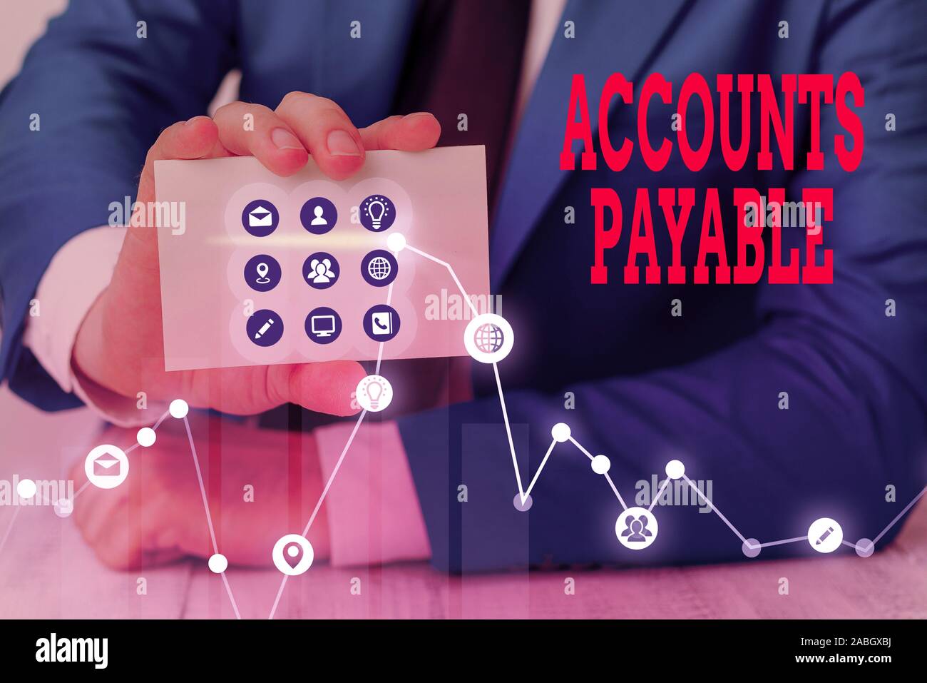 Conceptual hand writing showing Accounts Payable. Concept meaning money ...