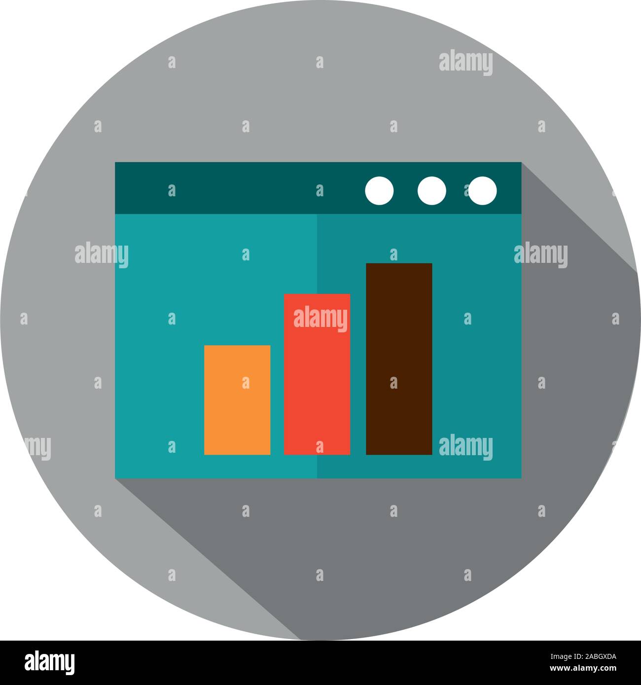 website report chart business strategy icon block shadow vector ...