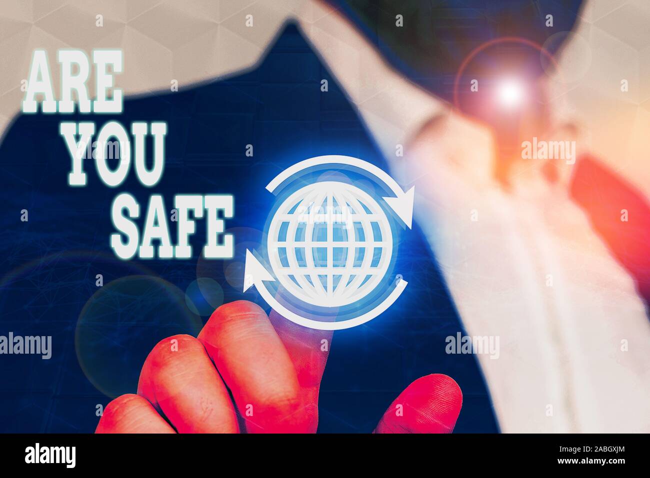 Conceptual hand writing showing Are You Safe. Concept meaning Free from ...