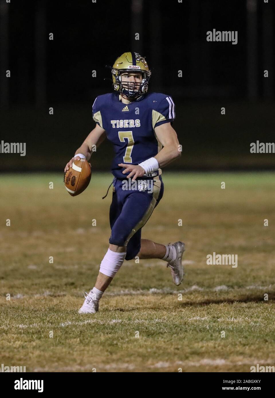 Varsity football action with Kellogg vs Timberlake High School in ...