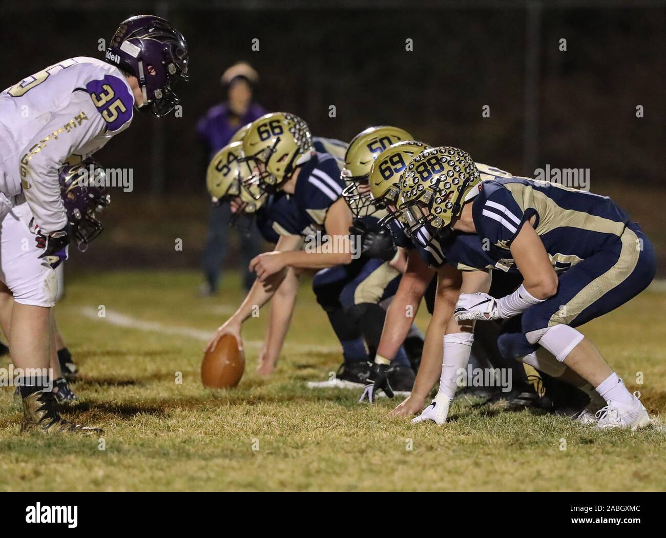 Varsity football action with Kellogg vs Timberlake High School in ...