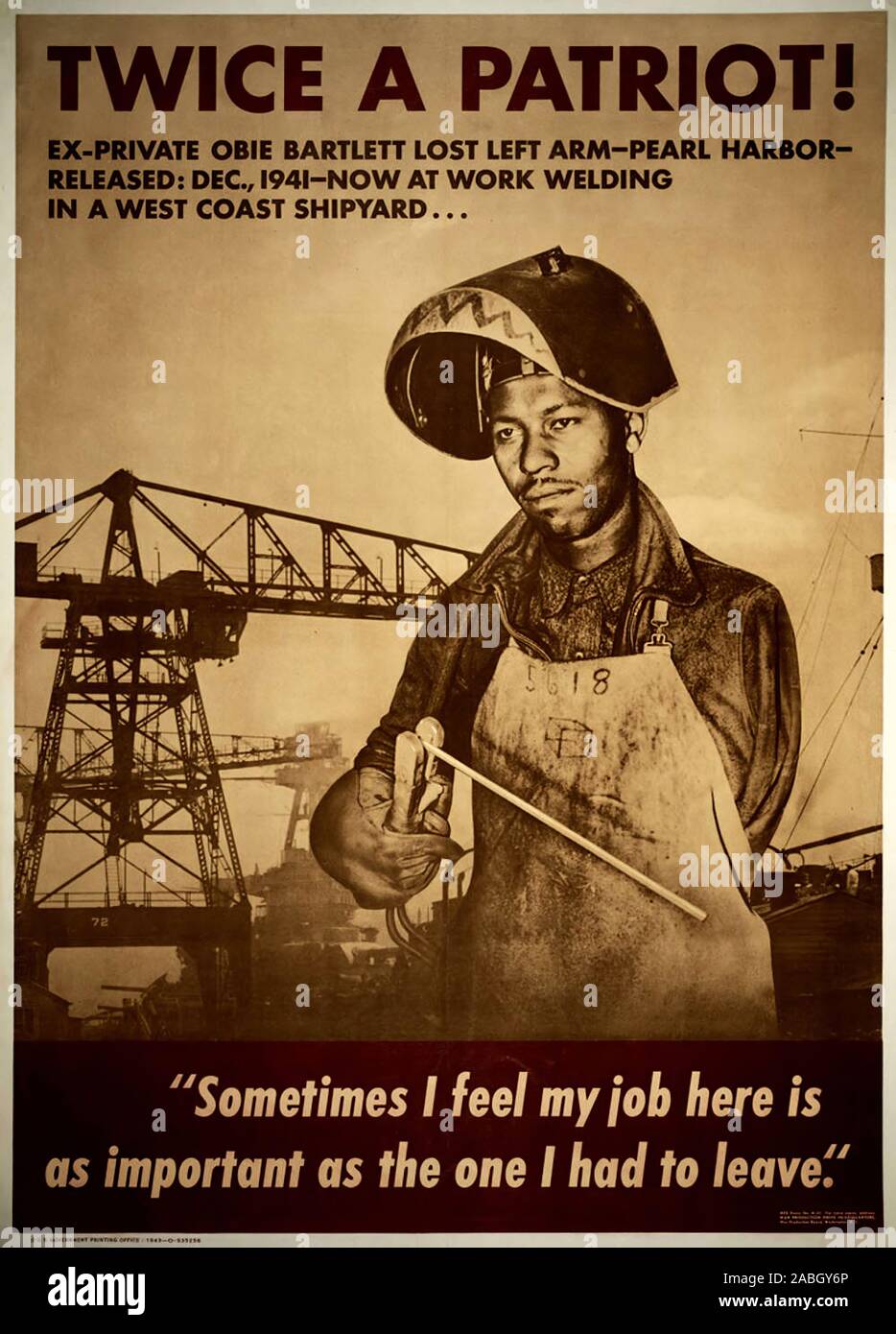 Patriotic wartime poster in big resolution Stock Photo - Alamy