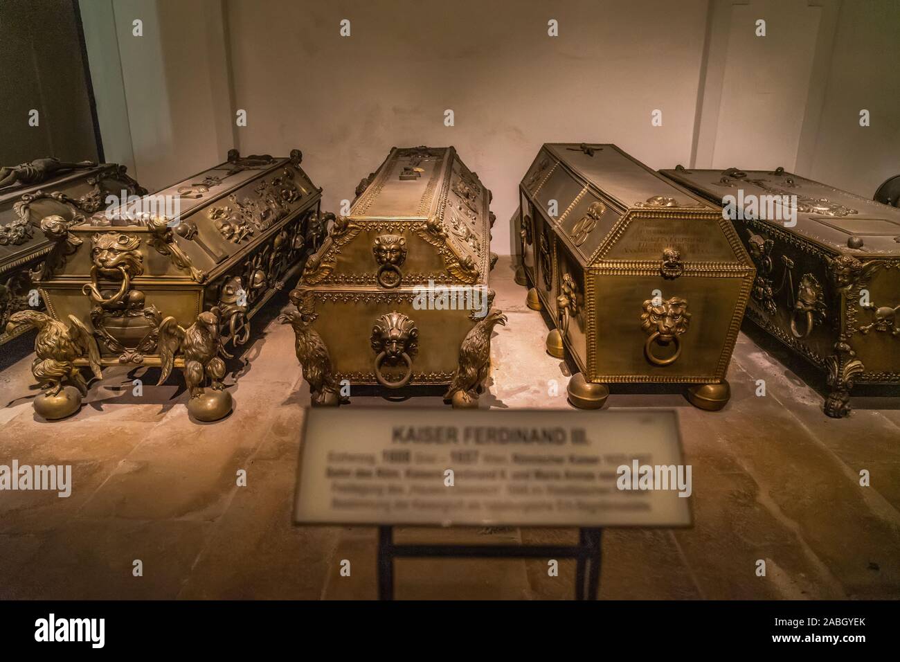 Imperial Burial Vault (Imperial Crypt) in Vienna Wien, Austria Stock ...
