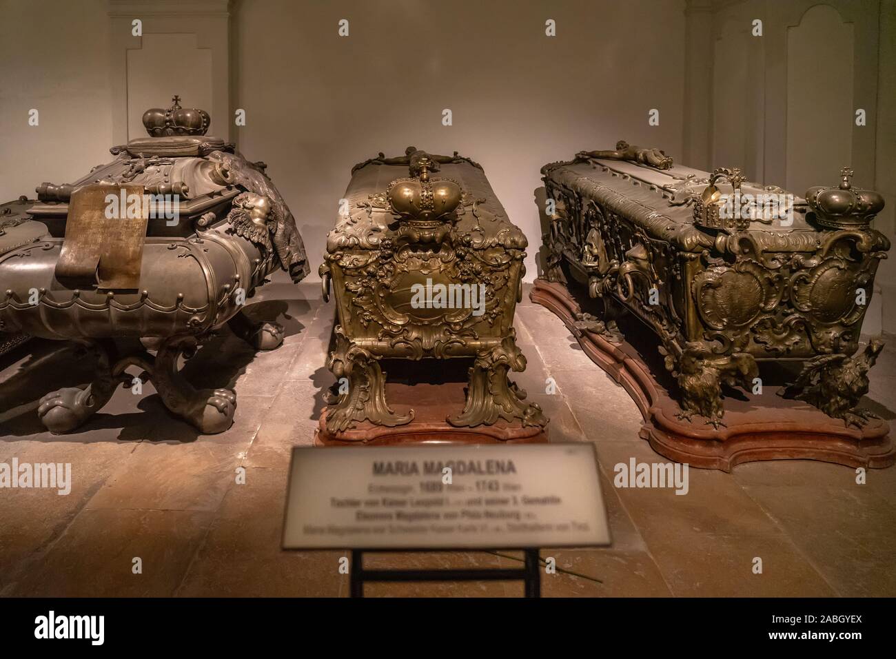 Imperial Burial Vault (Imperial Crypt) in Vienna Wien, Austria Stock ...