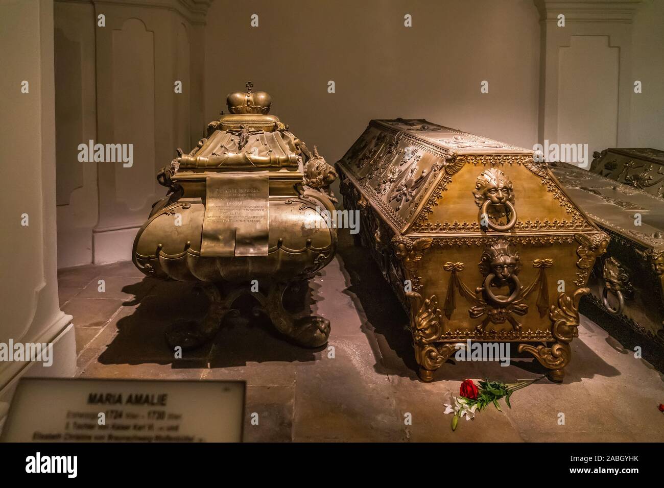 Imperial Burial Vault (Imperial Crypt) in Vienna Wien, Austria Stock ...